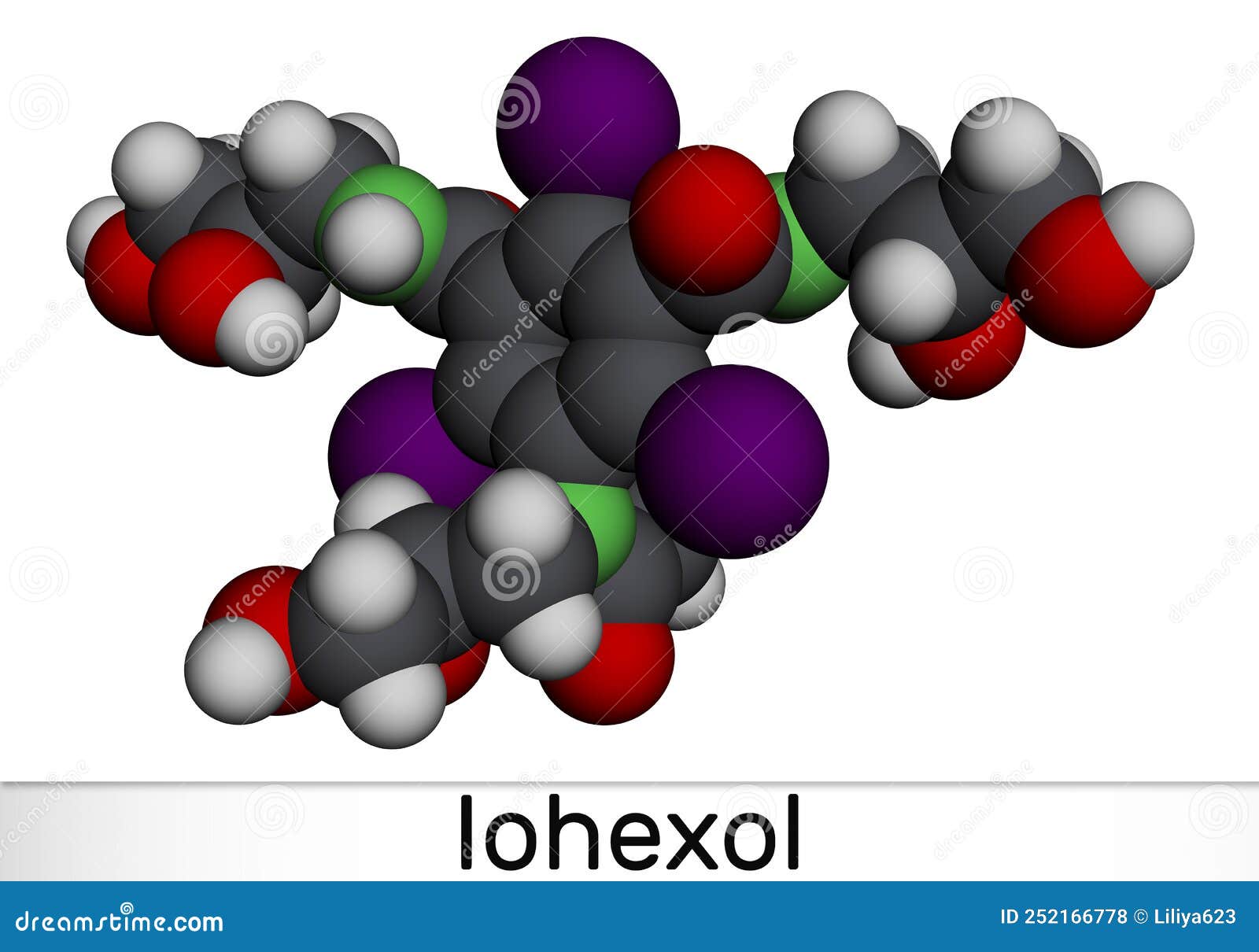 Iohexol Molecule. it is Contrast Agent Used in Myelography and Contrast ...