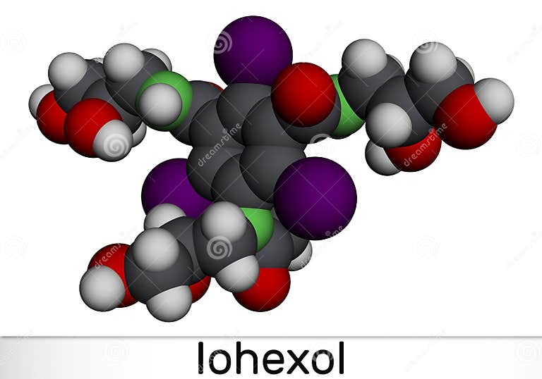 Iohexol Molecule. it is Contrast Agent Used in Myelography and Contrast ...