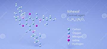 Iohexol Molecule, Molecular Structures, Contrast Agent, 3d Model ...