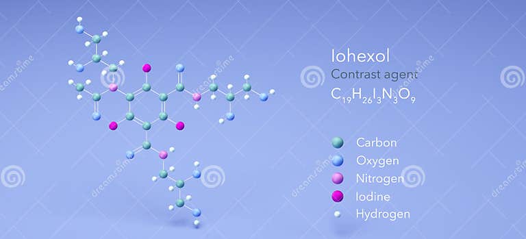 Iohexol Molecule, Molecular Structures, Contrast Agent, 3d Model ...