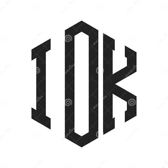 IOK Logo Design. Initial Letter IOK Monogram Logo Using Hexagon Shape ...