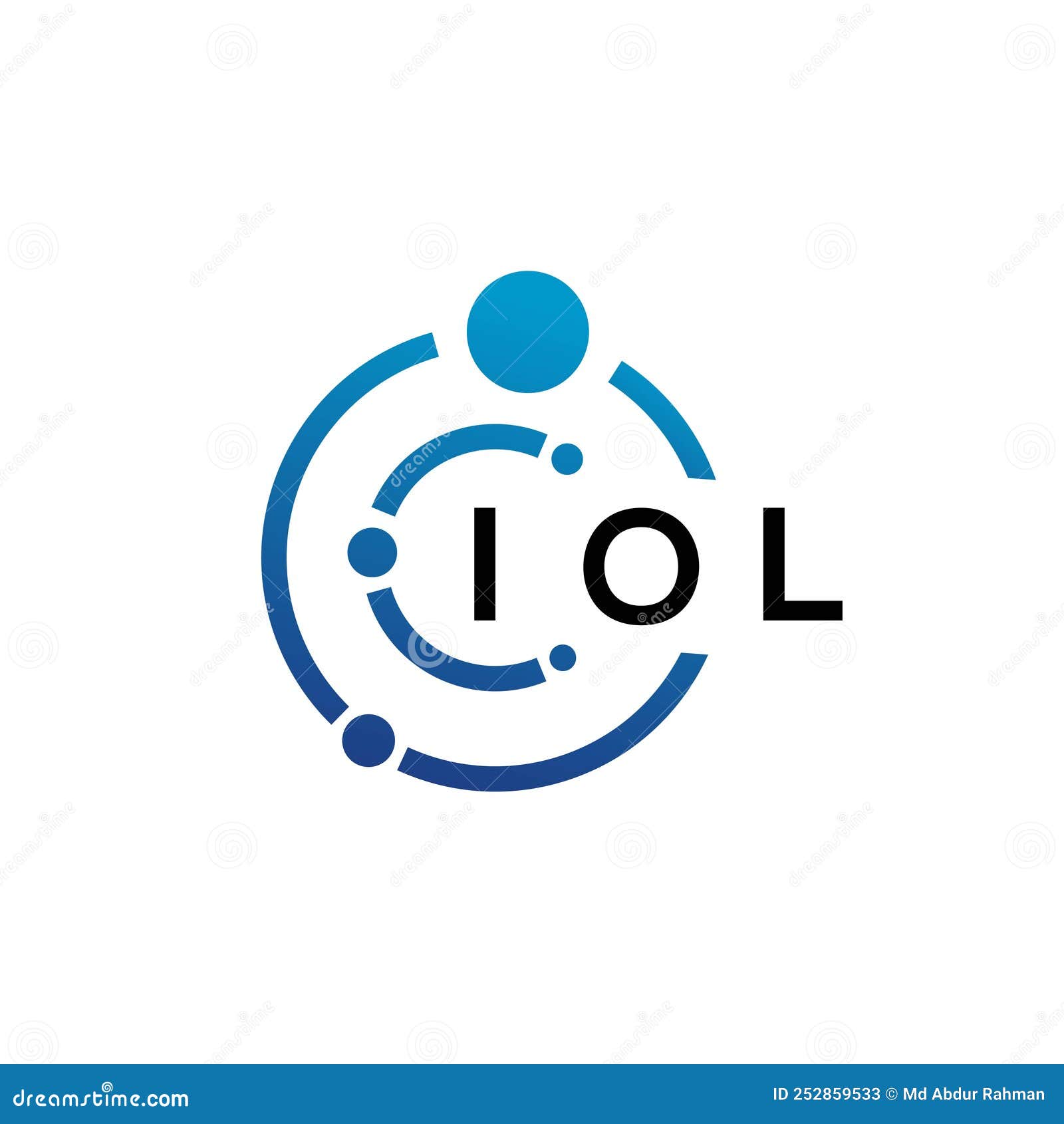 IOL Letter Technology Logo Design On White Background. IOL Creative ...