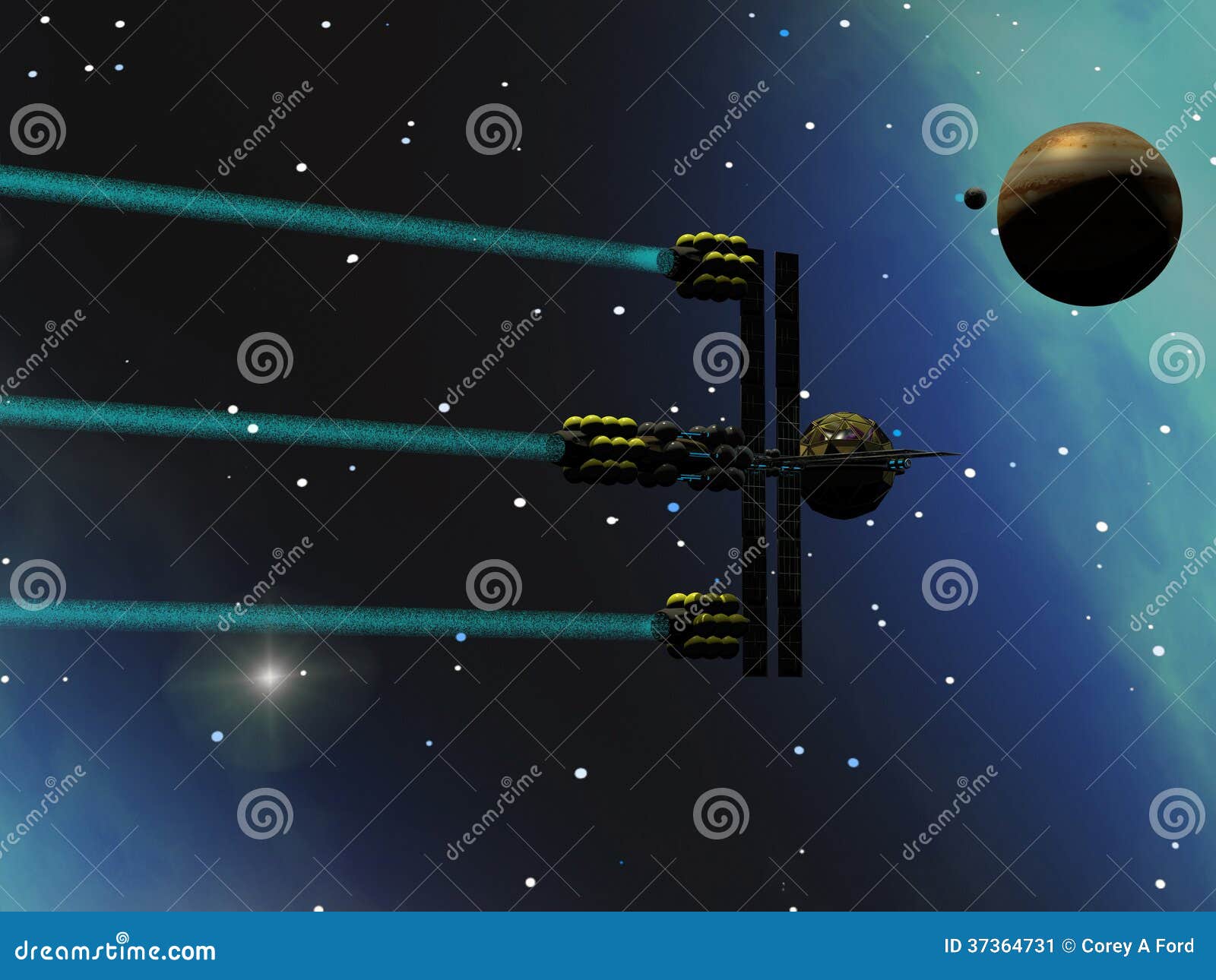 Ion Starliner stock illustration. Illustration of ship - 37364731