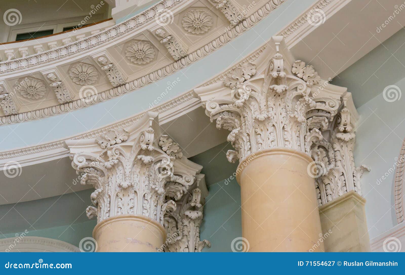 Ionian Column Capital Architectural Detail Stock Image - Image of ...