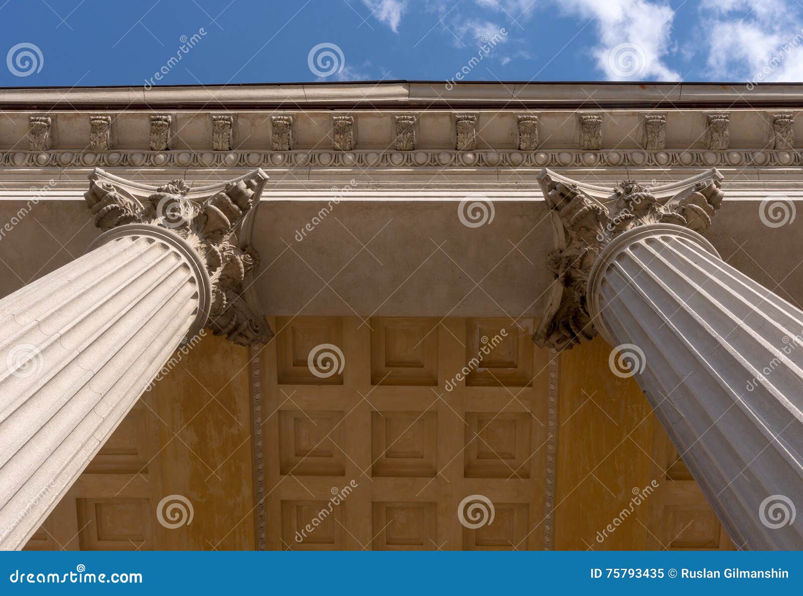 Ionian Column Capital Architectural Detail Stock Image - Image of ...