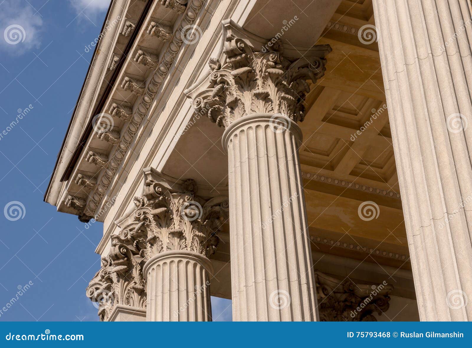 Ionian Column Capital Architectural Detail Stock Photo - Image of ...