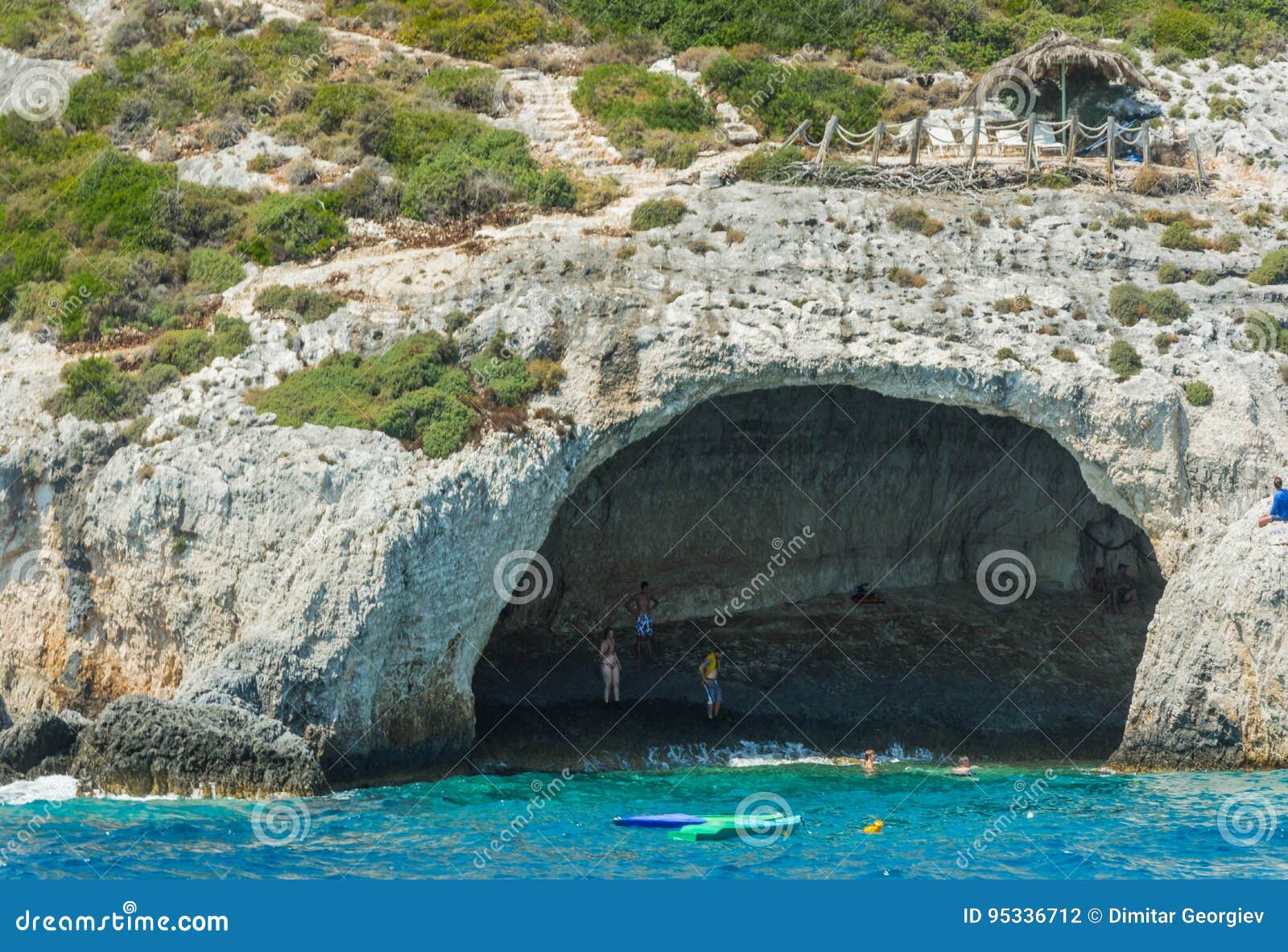 Ionian Islands Summer Cave editorial photography. Image of morning ...