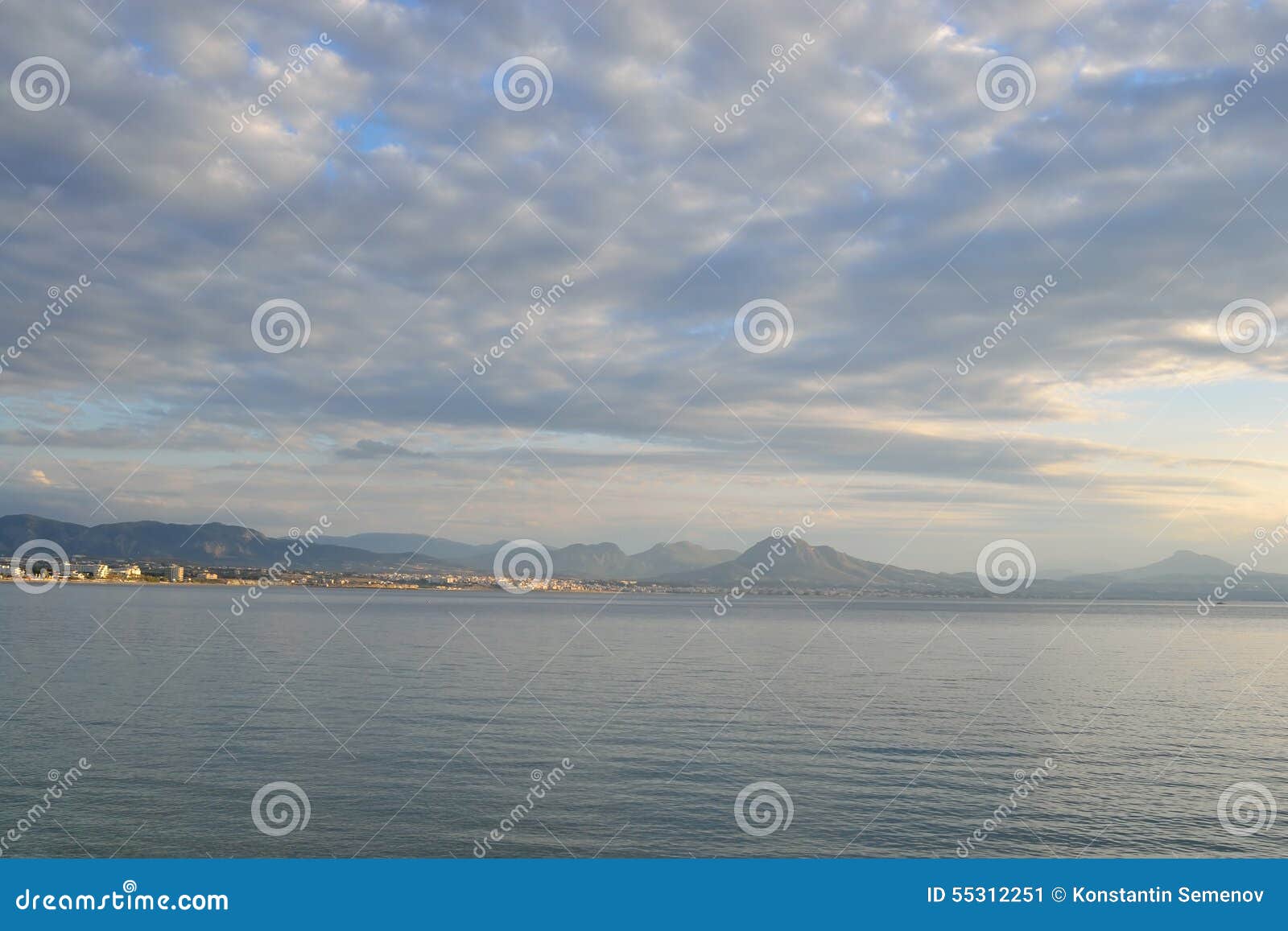 Ionian Sea in a Cloudy Day. Stock Image - Image of peace, coast: 55312251