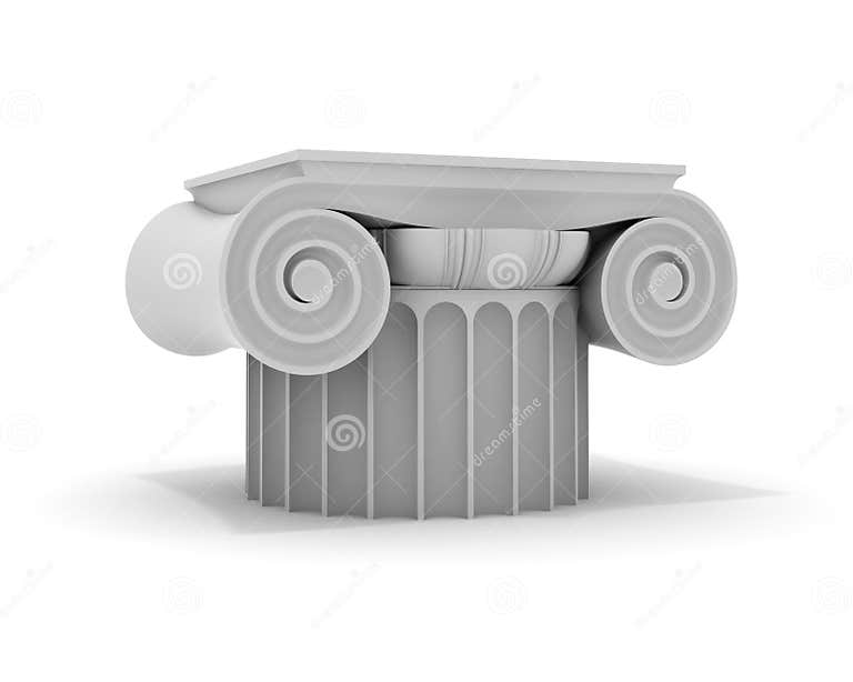 Ionic column stock illustration. Illustration of backgrounds - 6403845