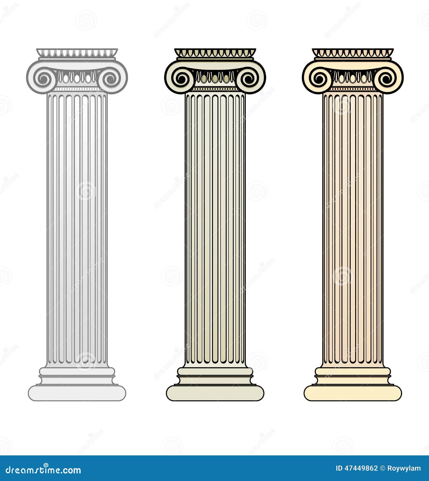 Ionic Column stock vector. Illustration of baroque, architecture - 47449862 Ionic Column stock vector. Illustration of baroque, architecture - 47449862
