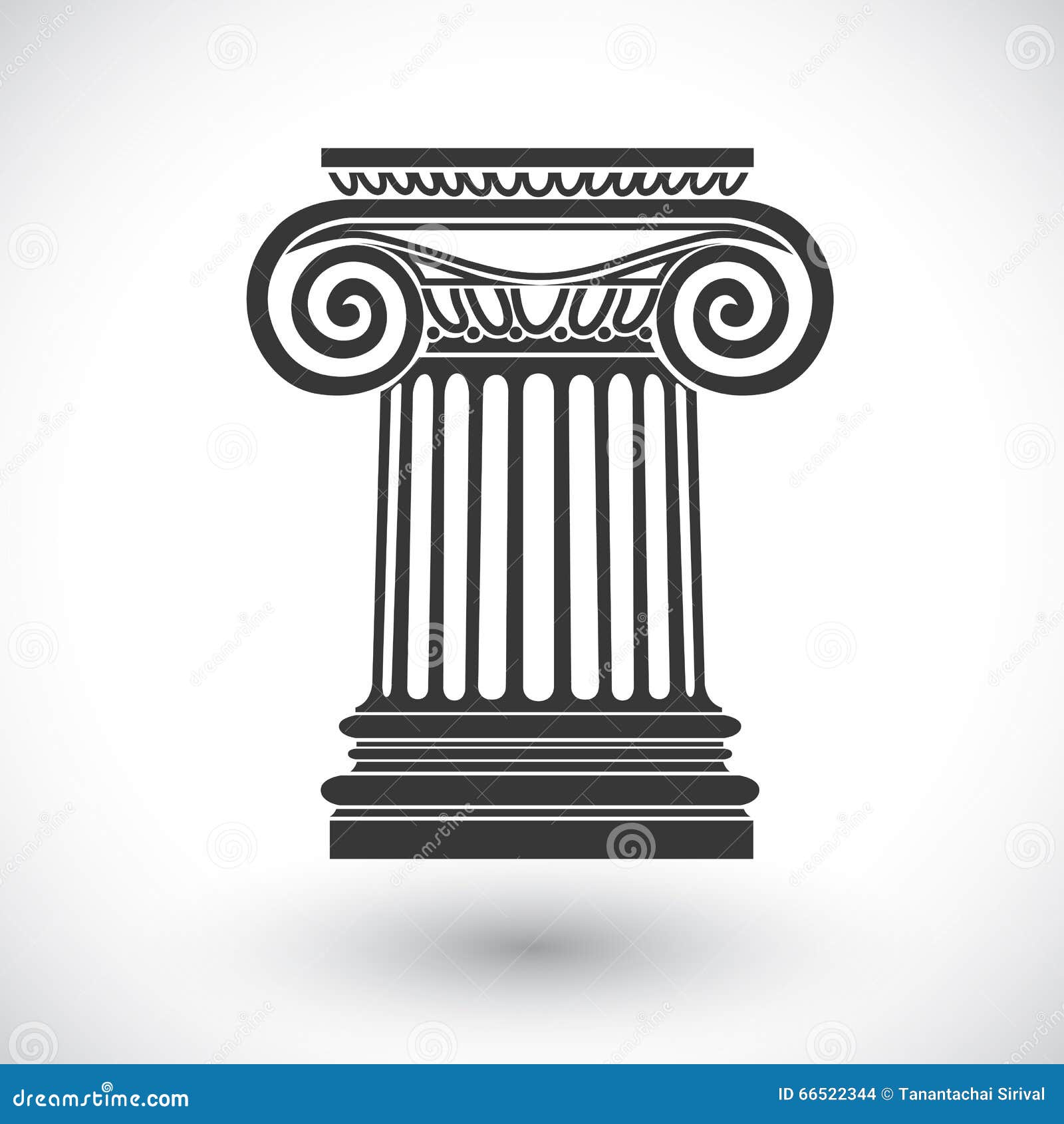 Ionic column vector stock vector. Illustration of contour - 66522344 Ionic column vector stock vector. Illustration of contour - 66522344