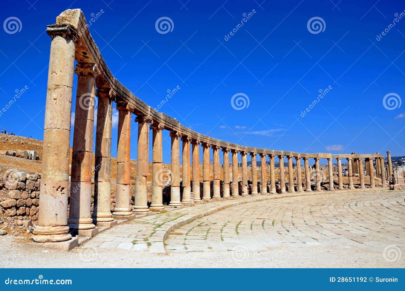 Ionic Columns Line The Pathway Royalty-Free Stock Image | CartoonDealer ...