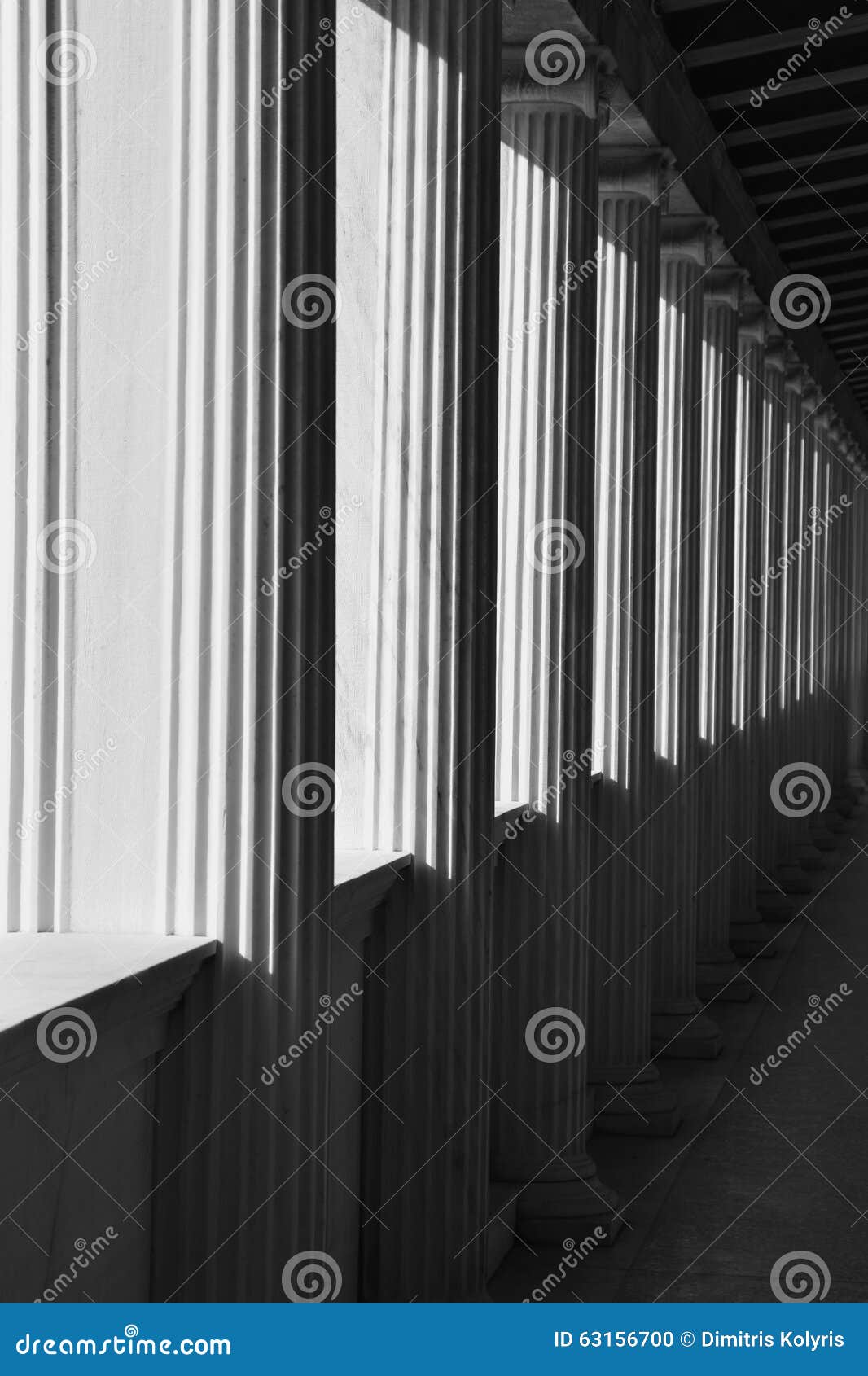 Ionic columns abstract stock photo. Image of bright, portico - 63156700