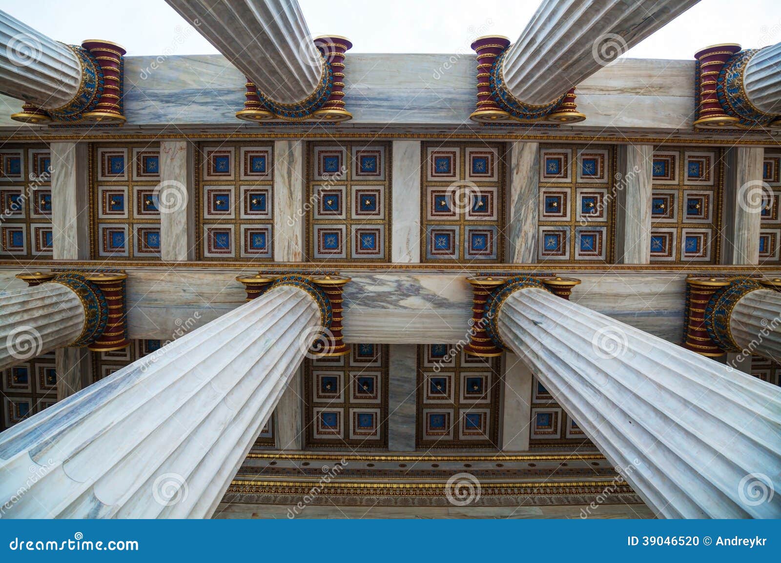 Ionic Columns at the Academy of Athens Stock Photo - Image of classical ...