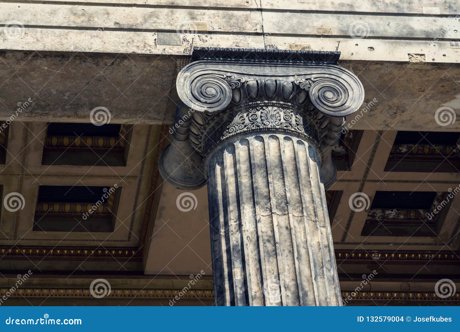 Ionic Columns Architecture Detail in Front of Altes Museum, Berlin ...