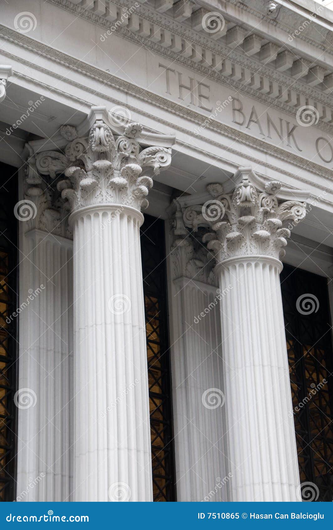 Ionic Columns of a Bank Building Stock Image - Image of financial, bank ...