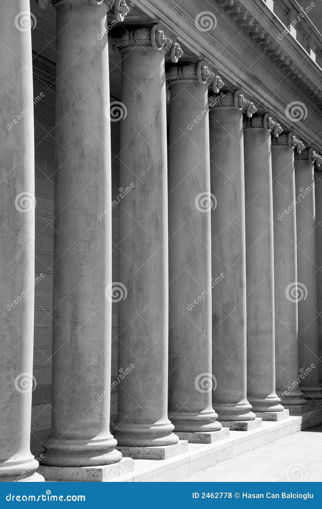 Ionic Columns (Black and White Stock Photo - Image of cylinder, greek ...