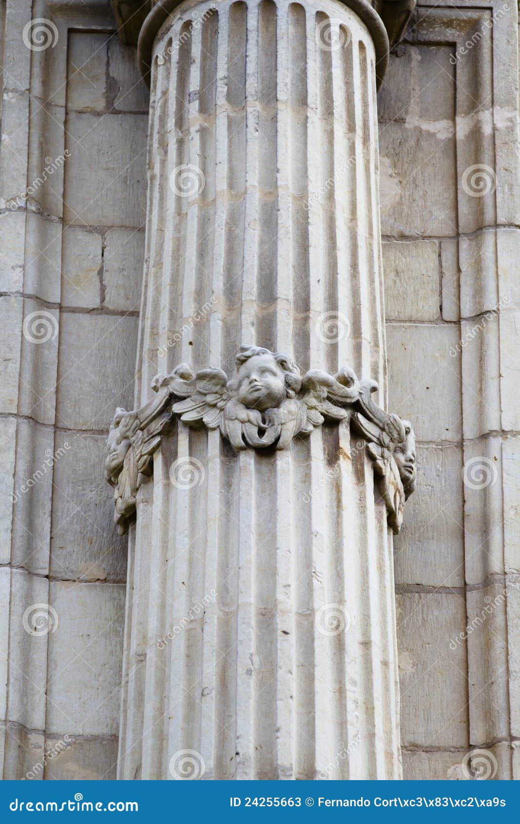 Ionic Columns Details. Renaissance Stock Image - Image of east, roman ...