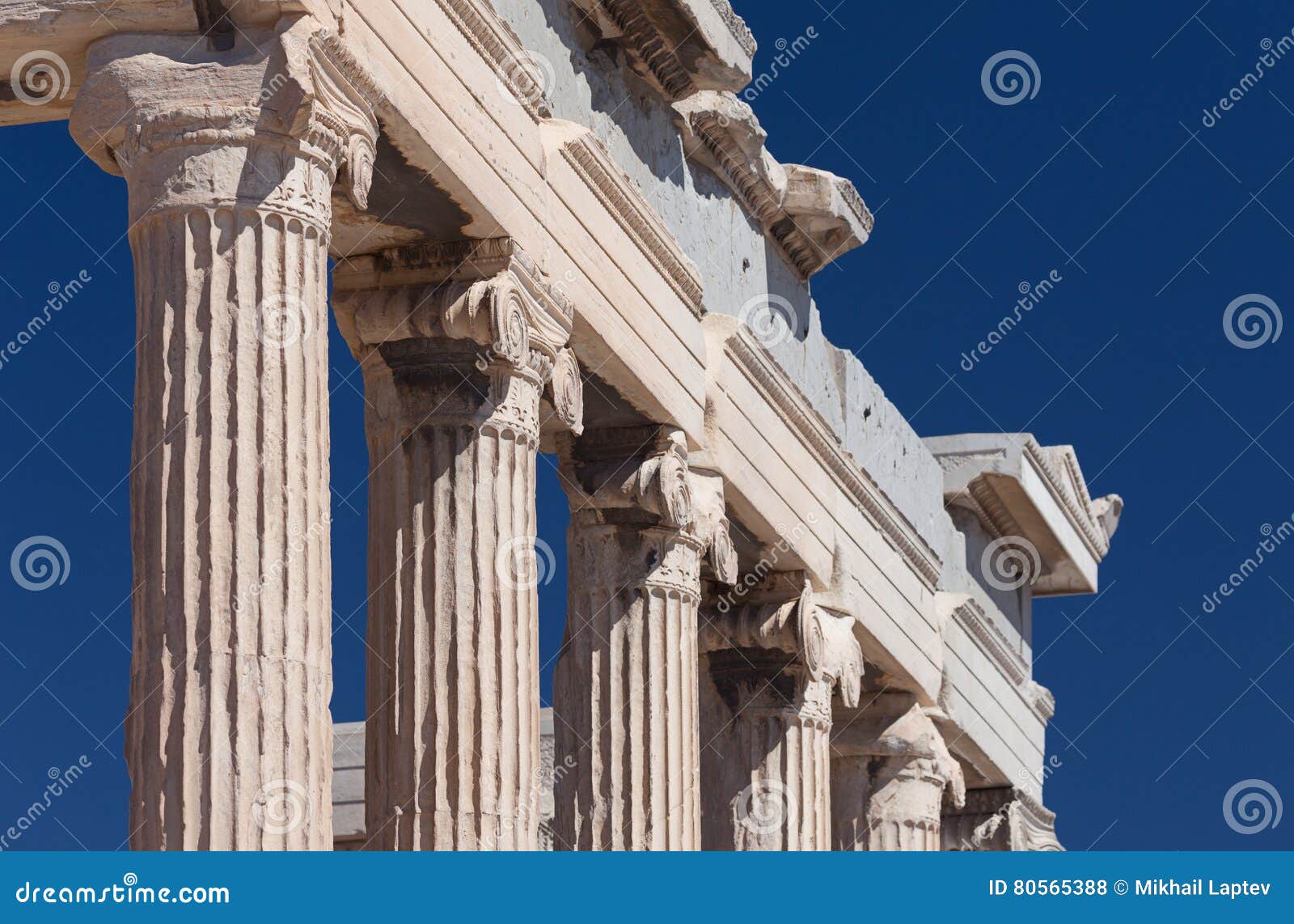 Ionic Columns of Erechtheion Stock Photo - Image of colonnade, landmark ...