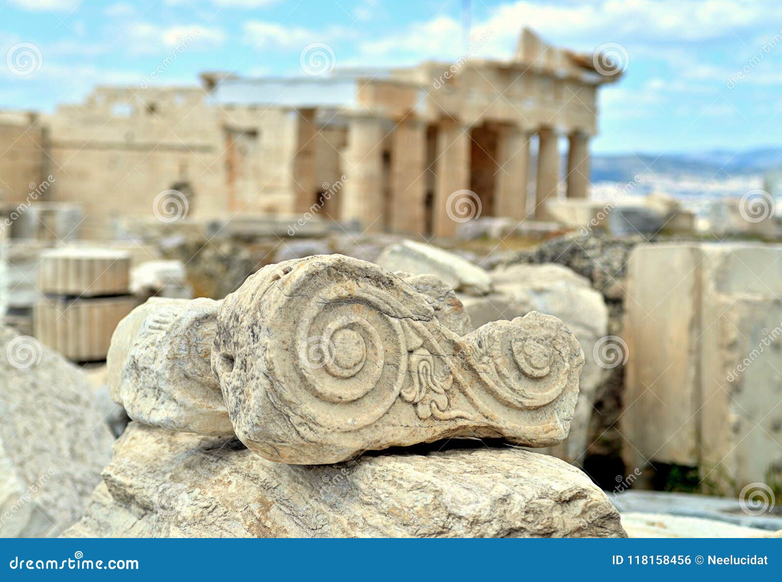 Piece of the Acropolis Ruins Stock Photo - Image of fortress, faasect ...