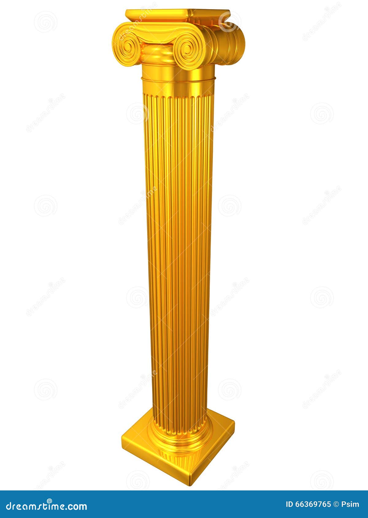 Ionic gold column stock illustration. Illustration of abstract - 66369765