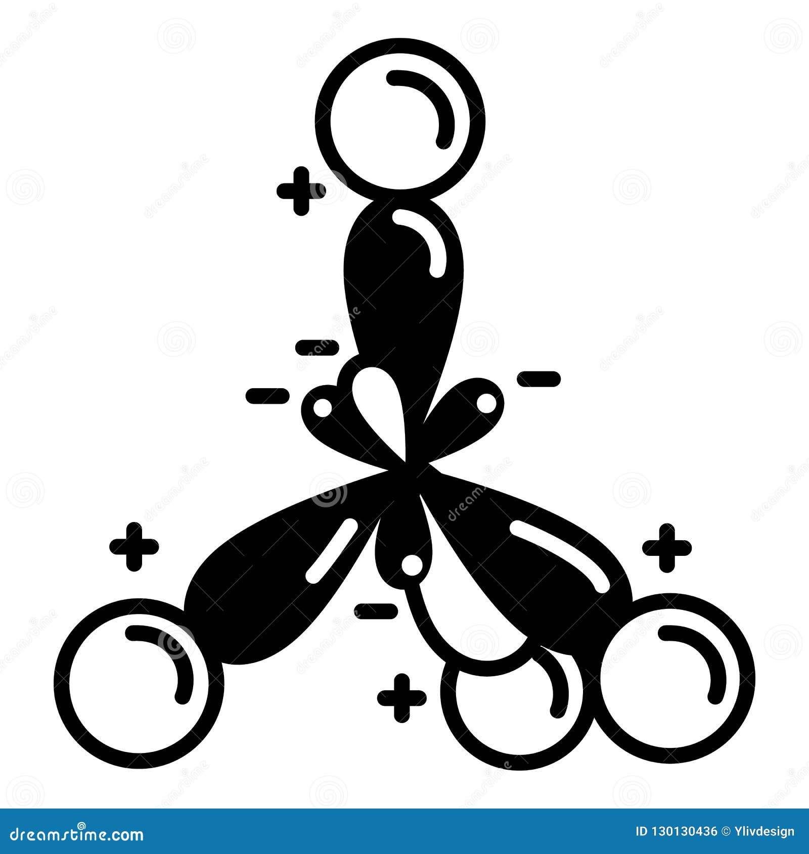 Ionic Molecule Icon, Simple Style Stock Vector - Illustration of logo ...