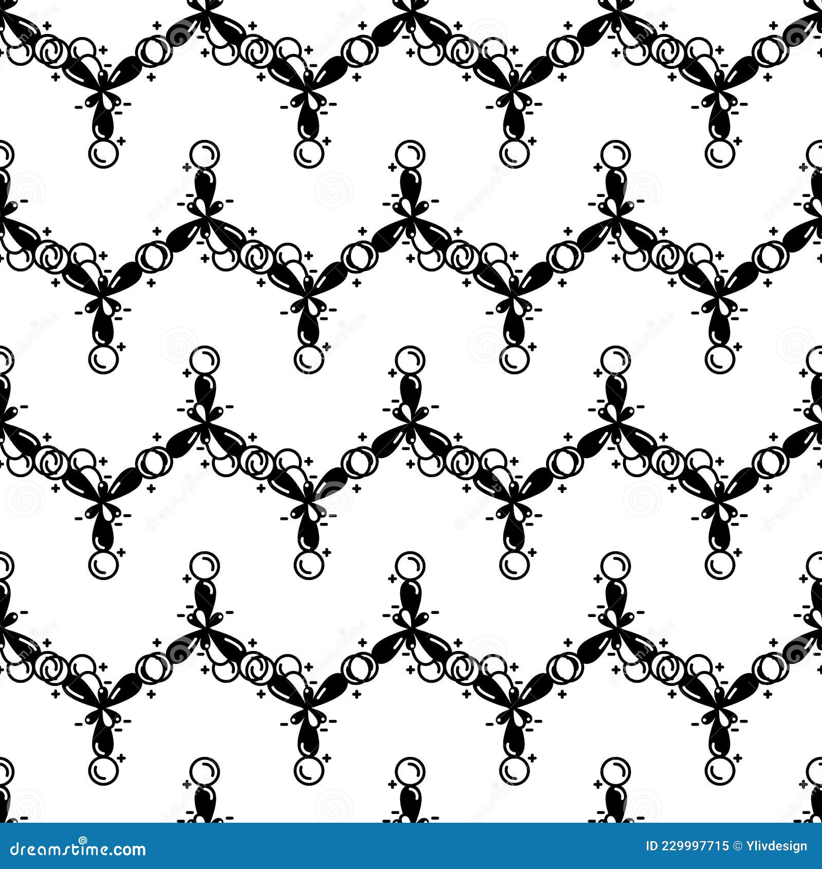Ionic Molecule Pattern Seamless Vector Stock Vector - Illustration of ...