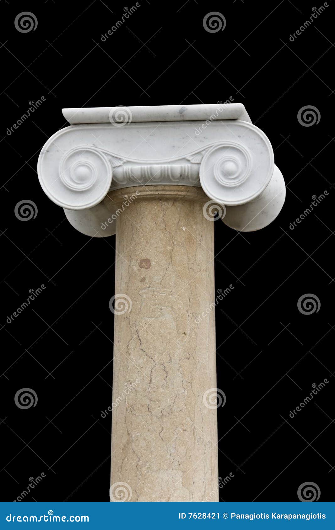 Ionic order pillar stock image. Image of greece, capital - 7628421
