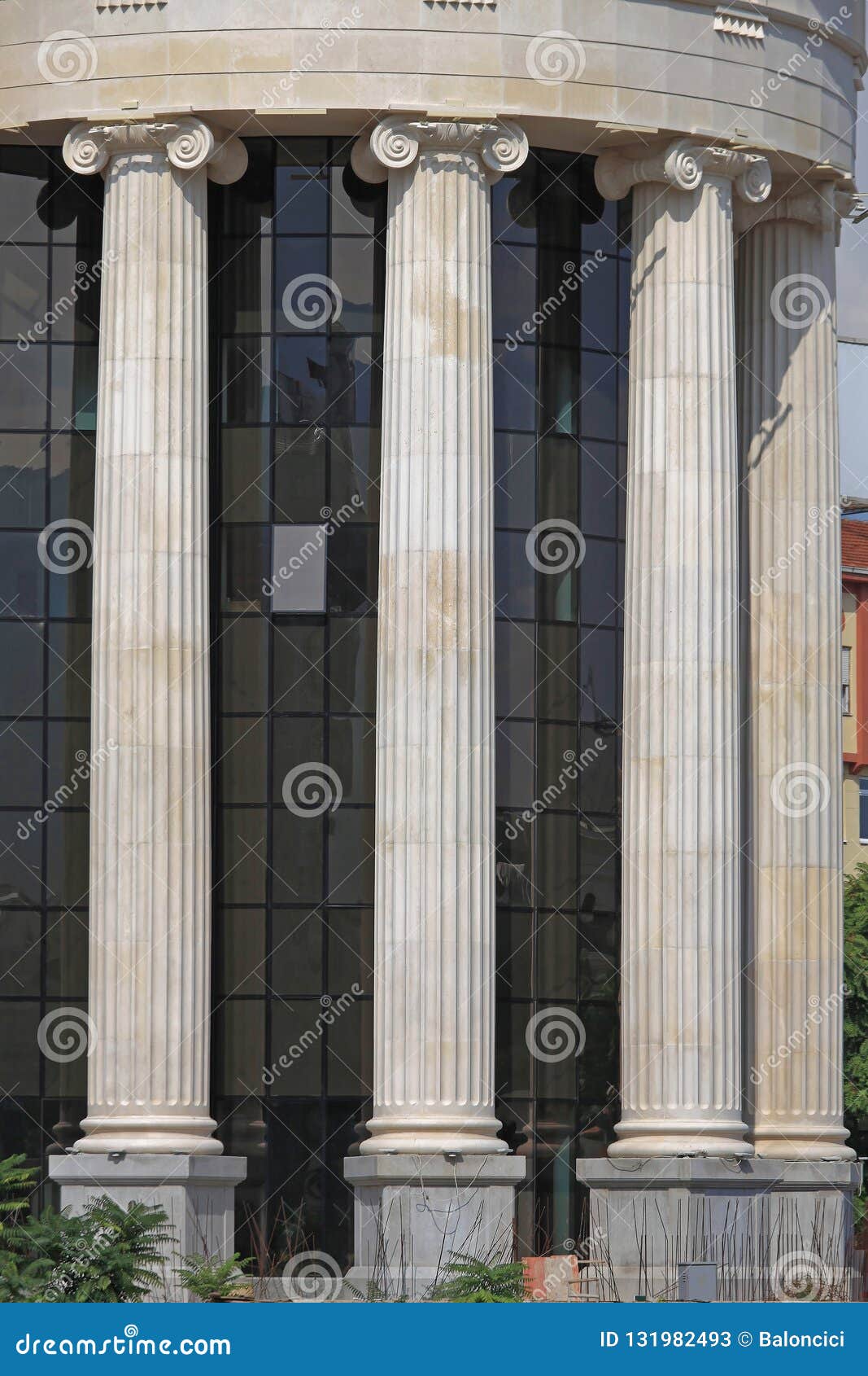 Ionic order columns stock image. Image of exterior, building - 131982493