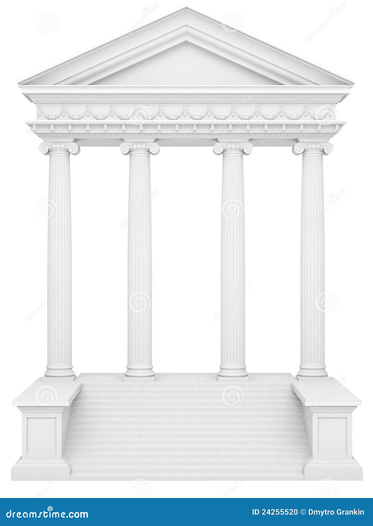 Ionic Temple stock illustration. Illustration of financial - 24255520