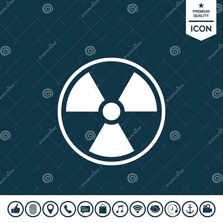 Ionizing radiation icon stock vector. Illustration of irradiation ...