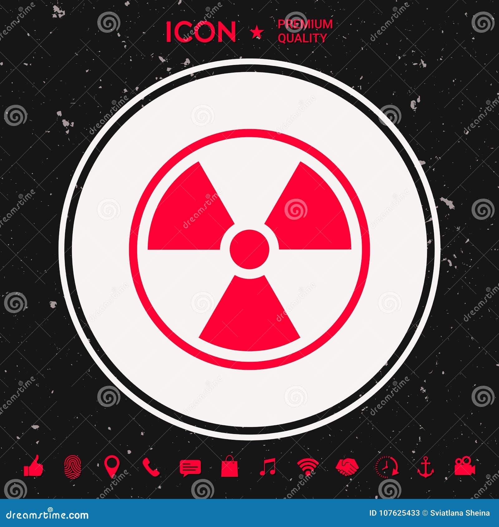 Ionizing radiation icon stock vector. Illustration of irradiation ...