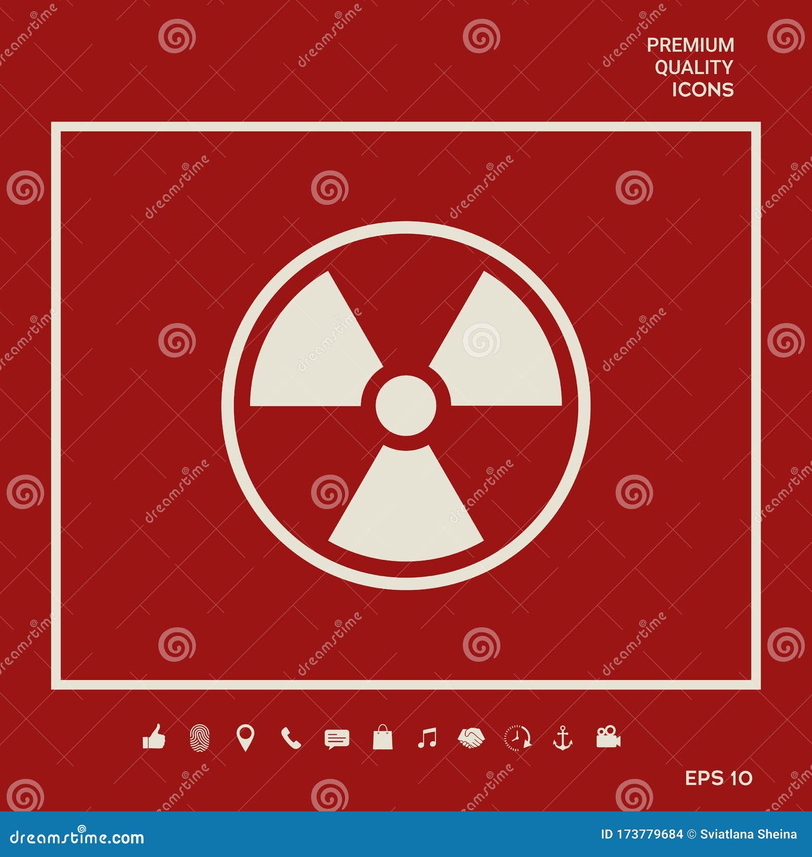 Ionizing Radiation Icon. Graphic Elements for Your Design Stock Vector ...