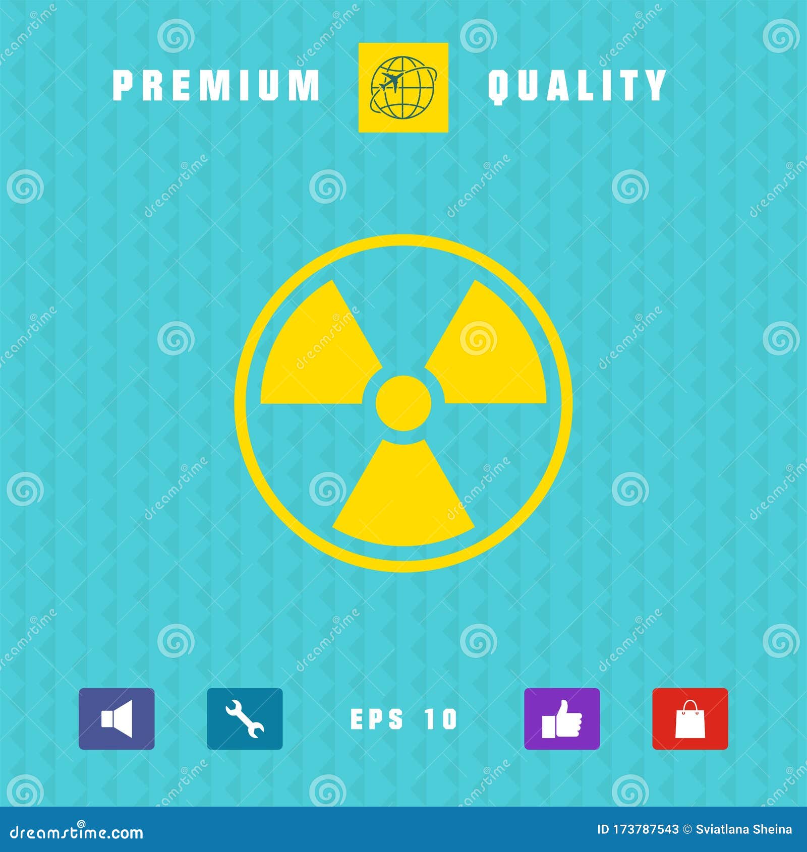 Ionizing Radiation Icon. Graphic Elements for Your Design Stock ...