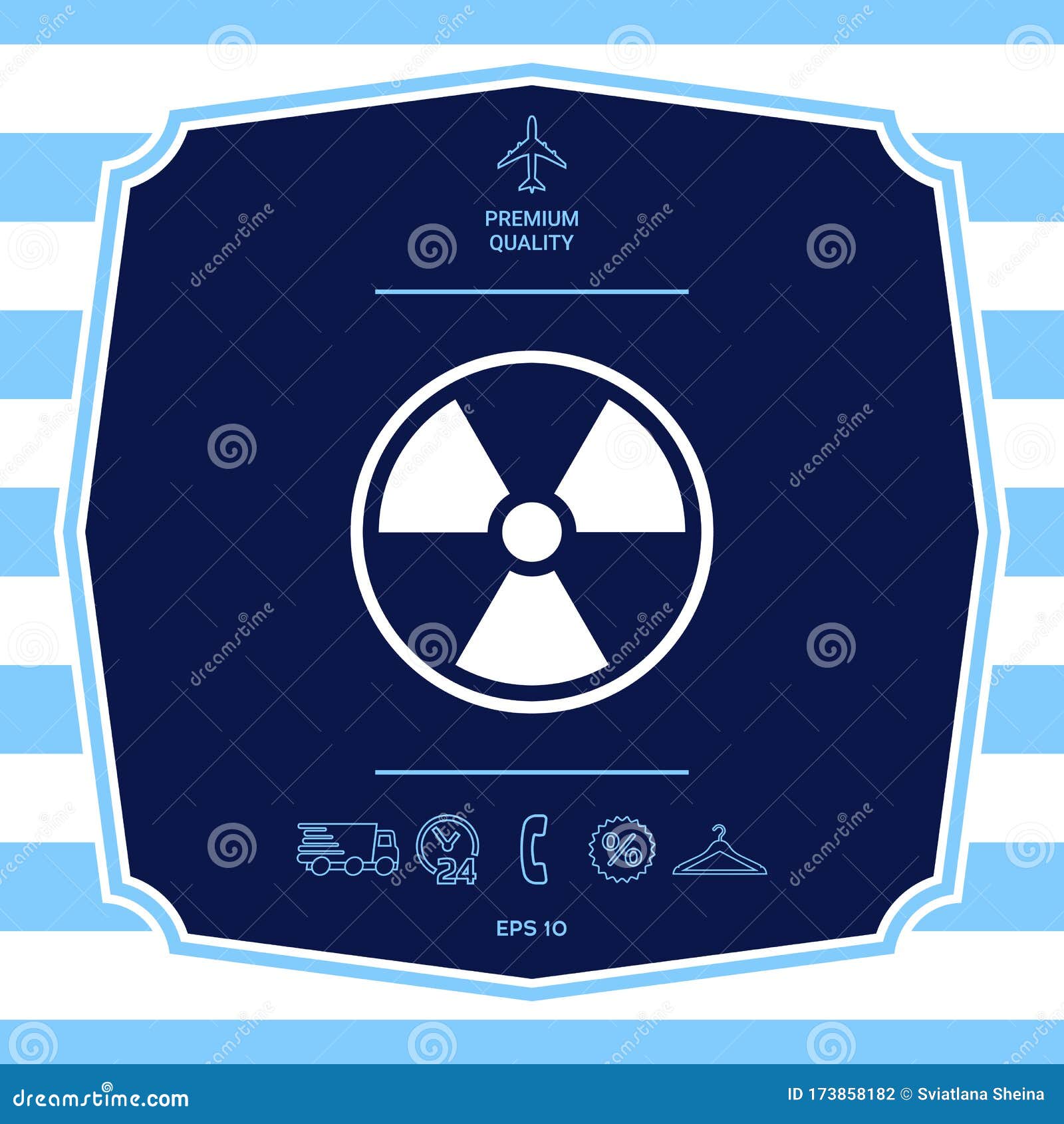 Ionizing Radiation Icon. Graphic Elements for Your Design Stock Vector ...