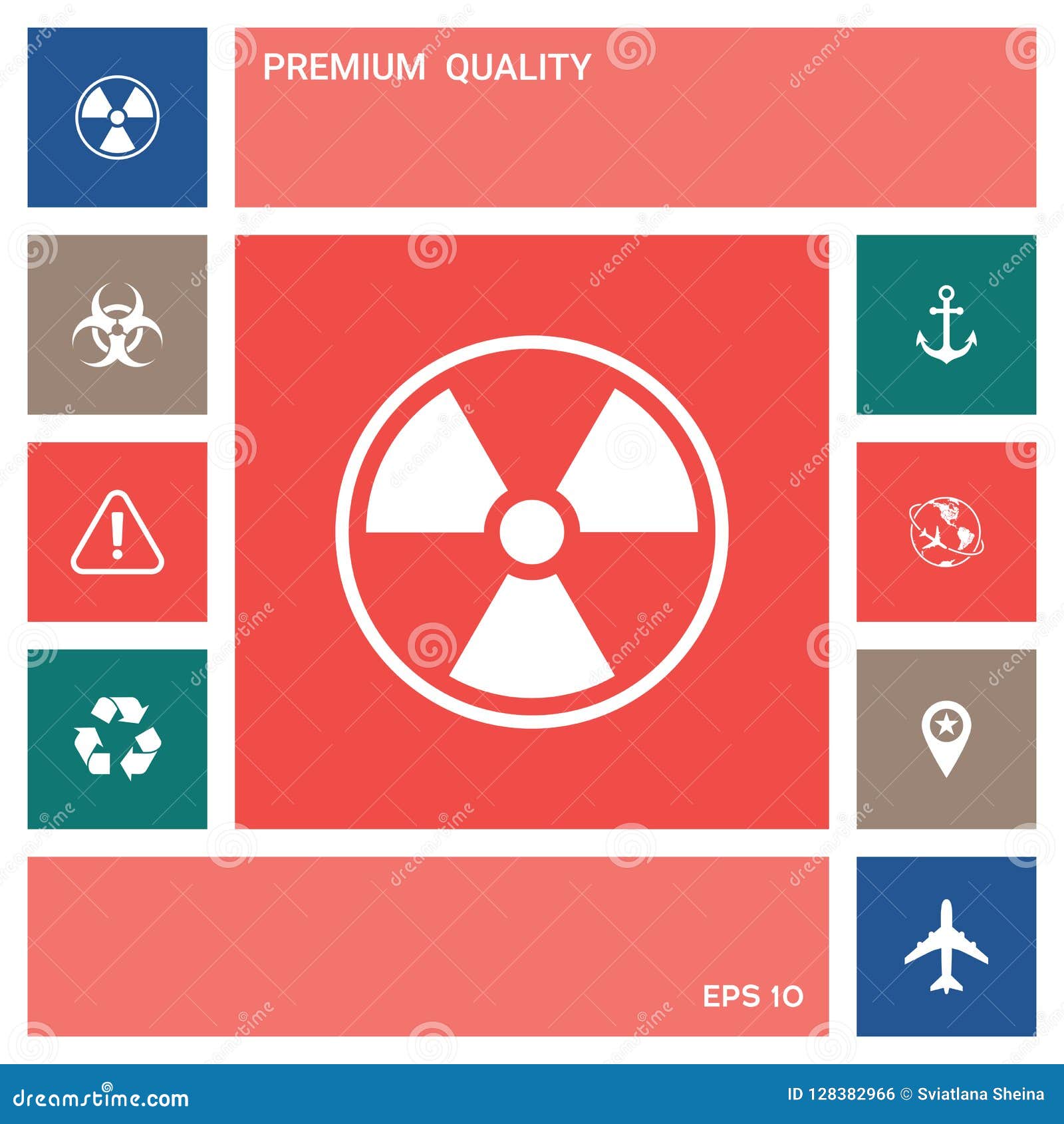 Ionizing Radiation Icon . Elements for Your Design Stock Vector ...