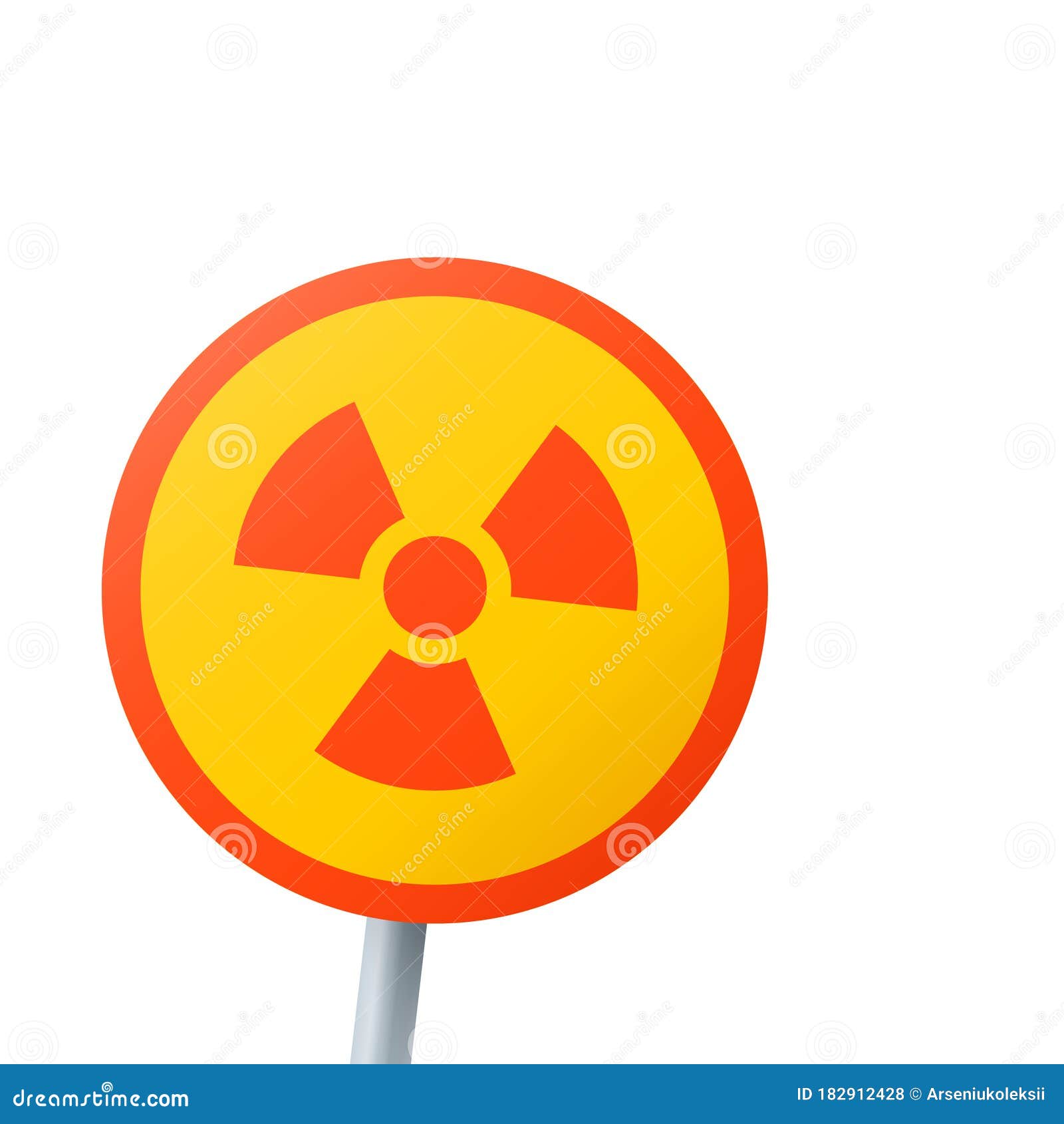 Ionizing radiation symbol. stock vector. Illustration of label - 182912428