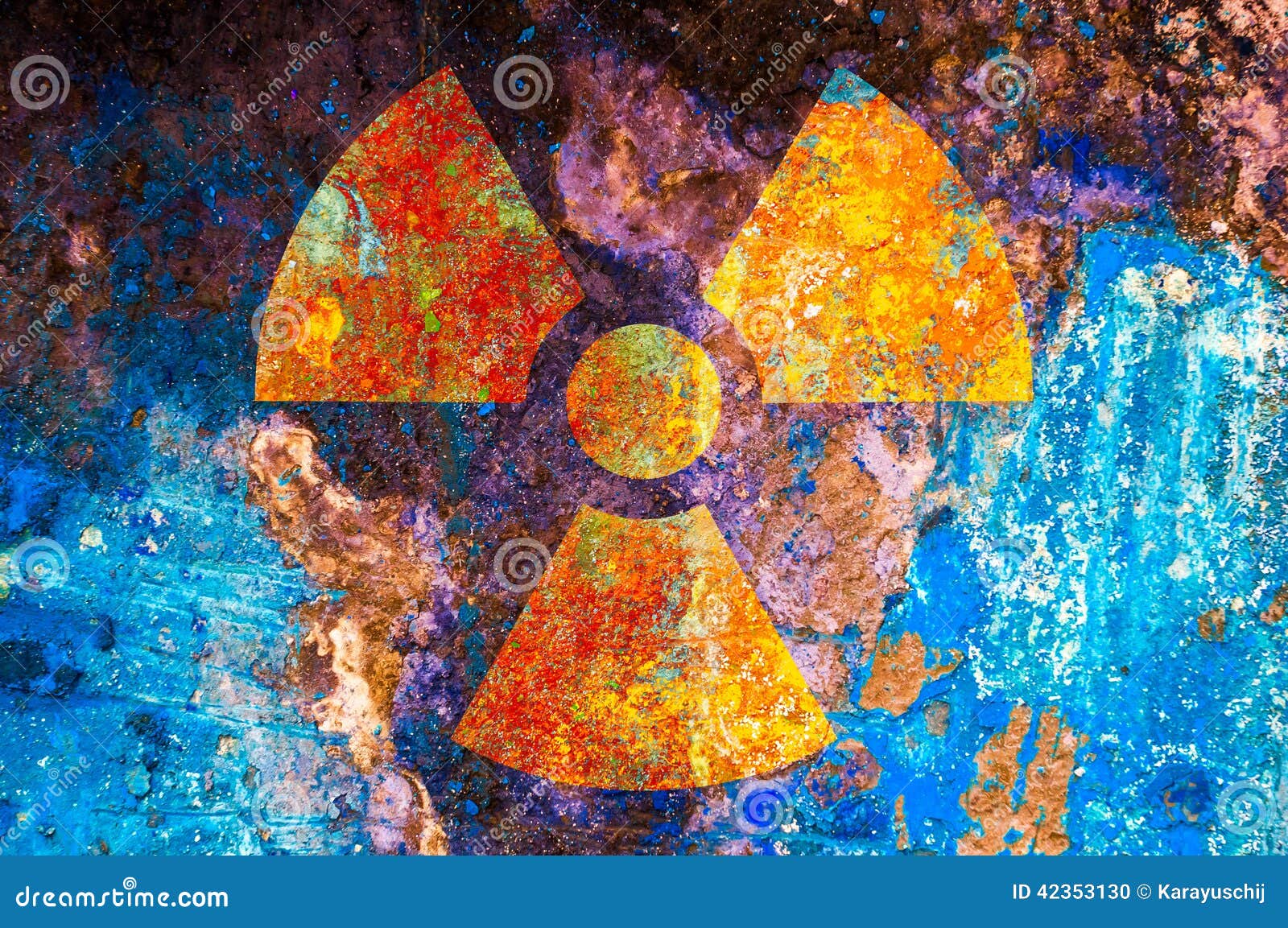 Ionizing Radiation Symbol stock photo. Image of atom - 42353130