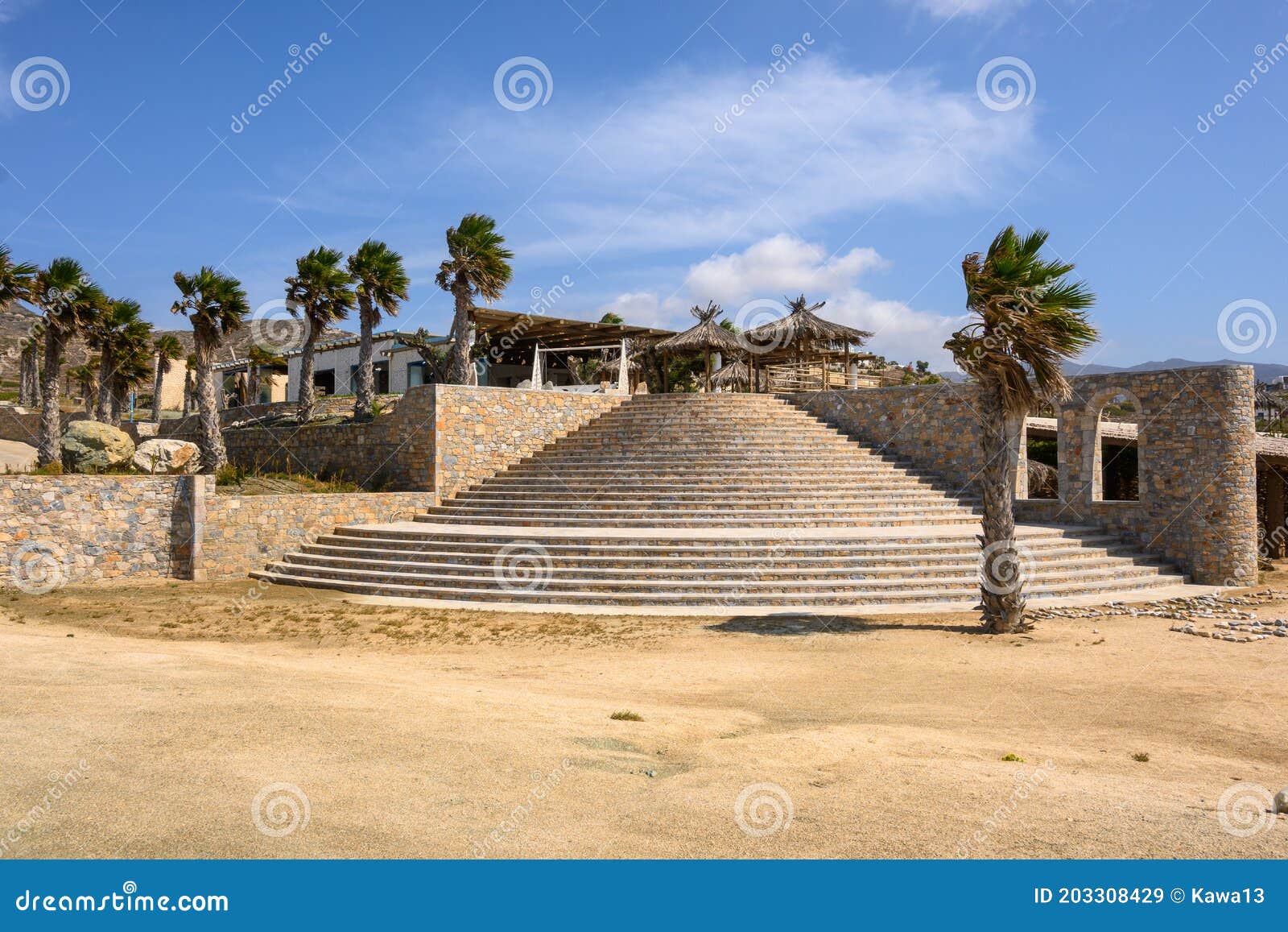 Erego Beach Bar and Restaurant at Koumbara Beach on Ios Island ...
