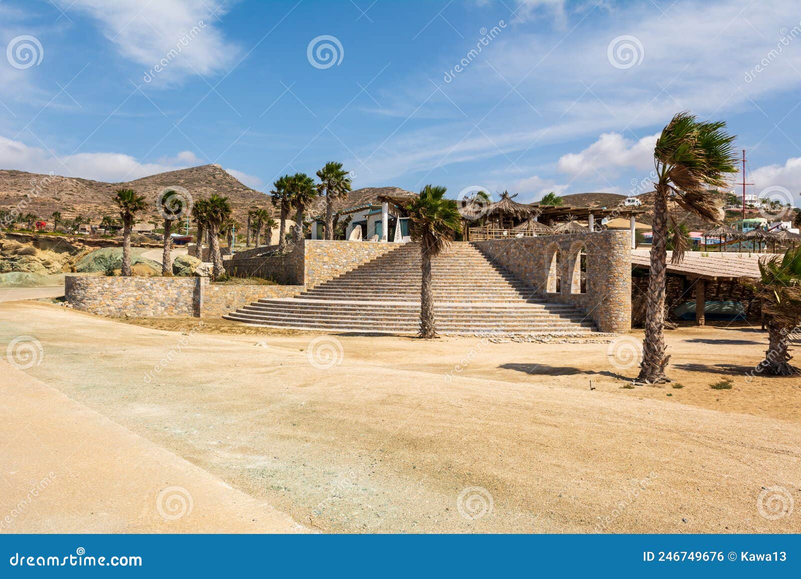 Erego Beach Bar and Restaurant at Koumbara Beach on Ios Island ...
