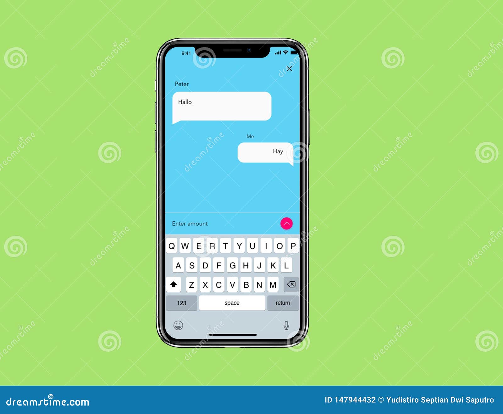 Mockup Of Chat In Mobile Phone On Transparent Background. Interface ...