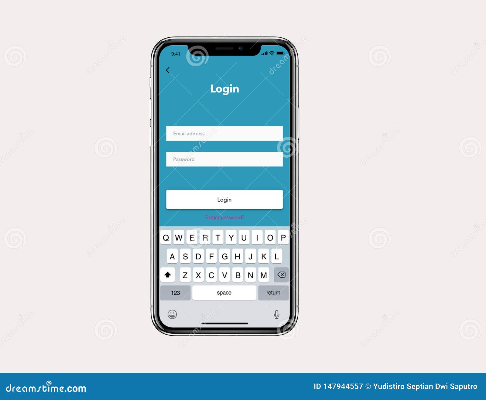 IOs Mockup Simple Login User Wireframe Stock Illustration ...