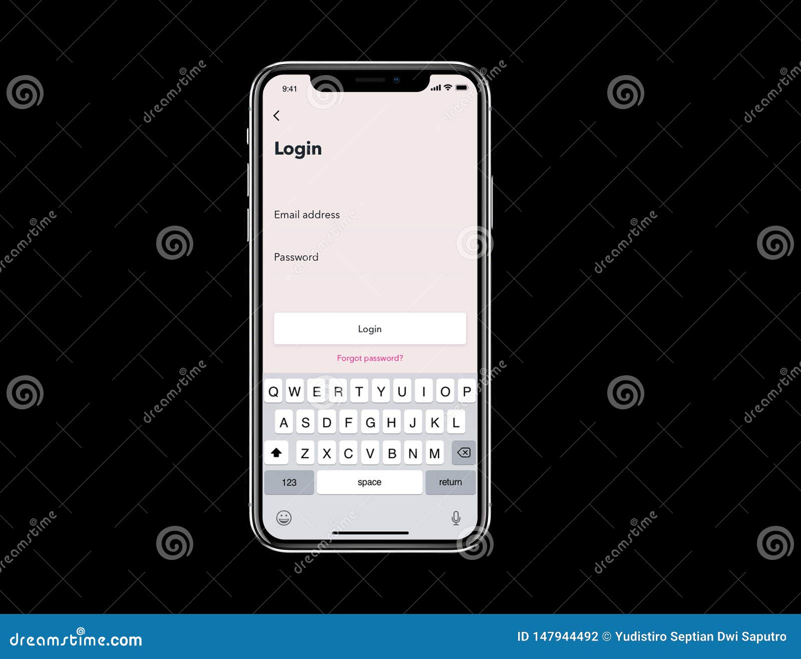 IOs Mockup Simple Login User Wireframe Stock Illustration ...