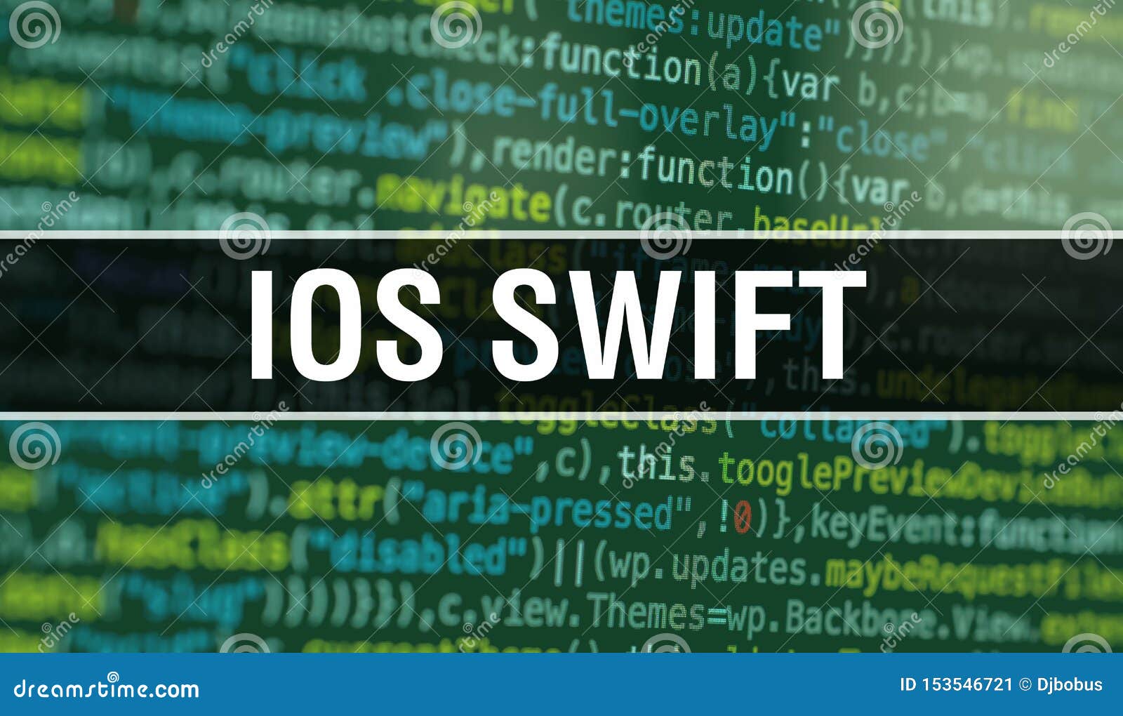 Ios Swift With Abstract Technology Binary Code Backgrounddigital Binary Data And Secure Data