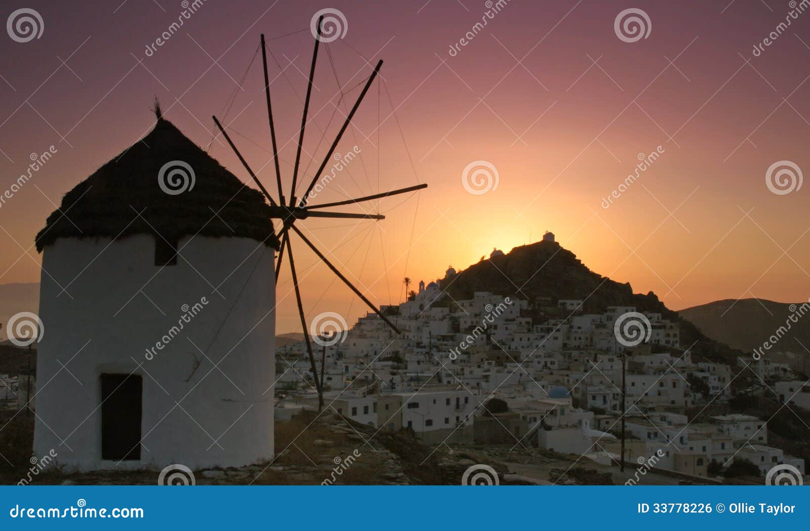 Ios town in Greece stock photo. Image of cyclades, greece - 33778226