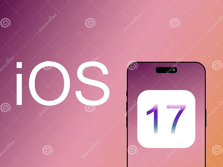 IOS 17 Version Operating System on the IPhone Screen, Latest Software ...