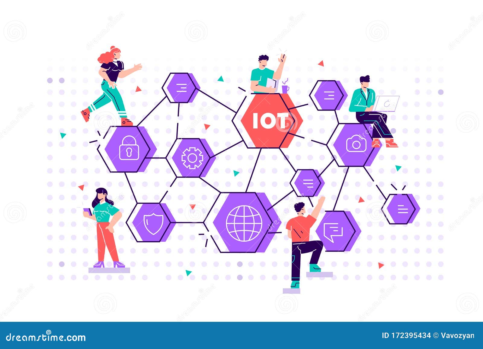 IOT Concept. Internet of Things Stock Vector - Illustration of devices ...