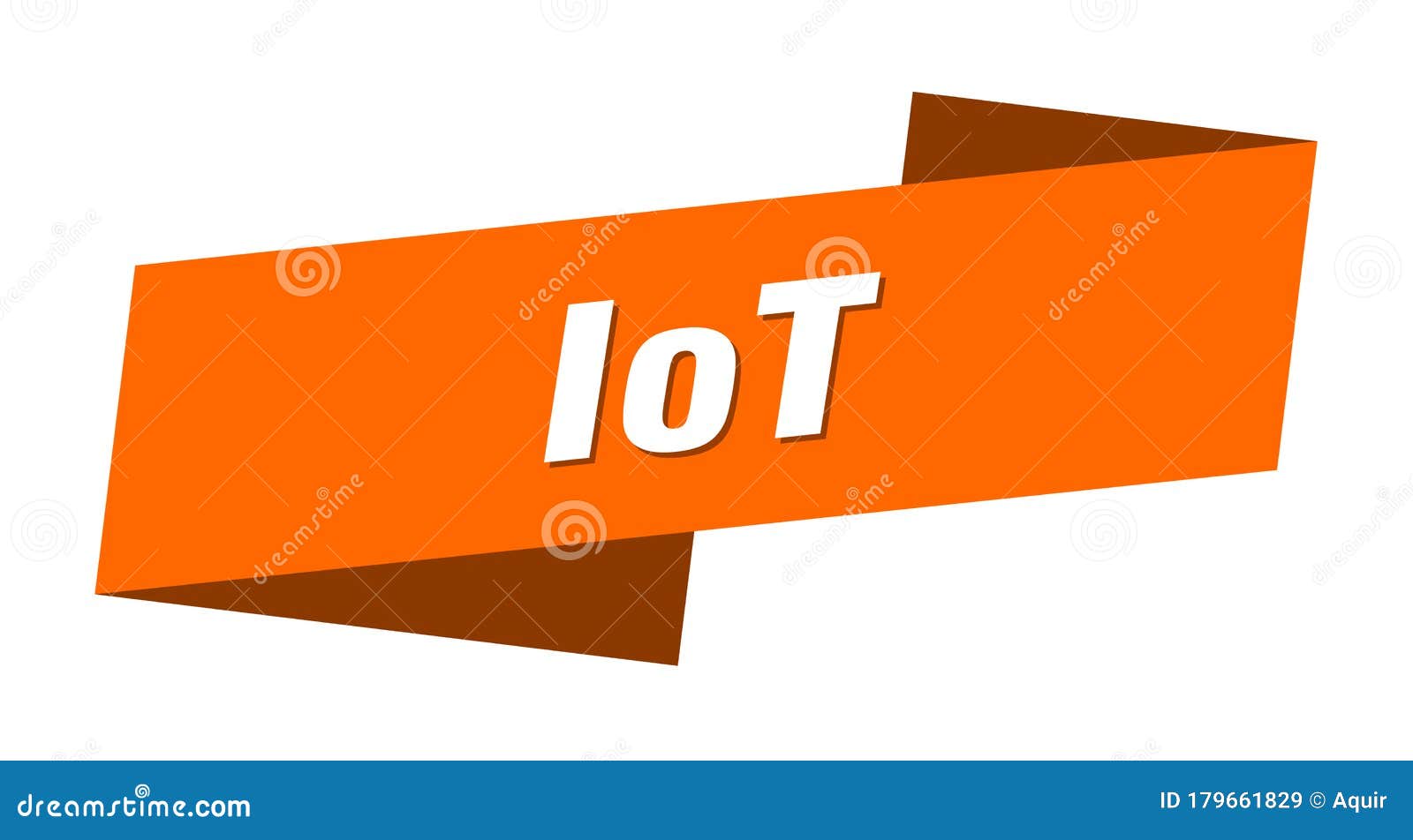 Iot Banner Template. Iot Ribbon Label Stock Vector - Illustration of ...