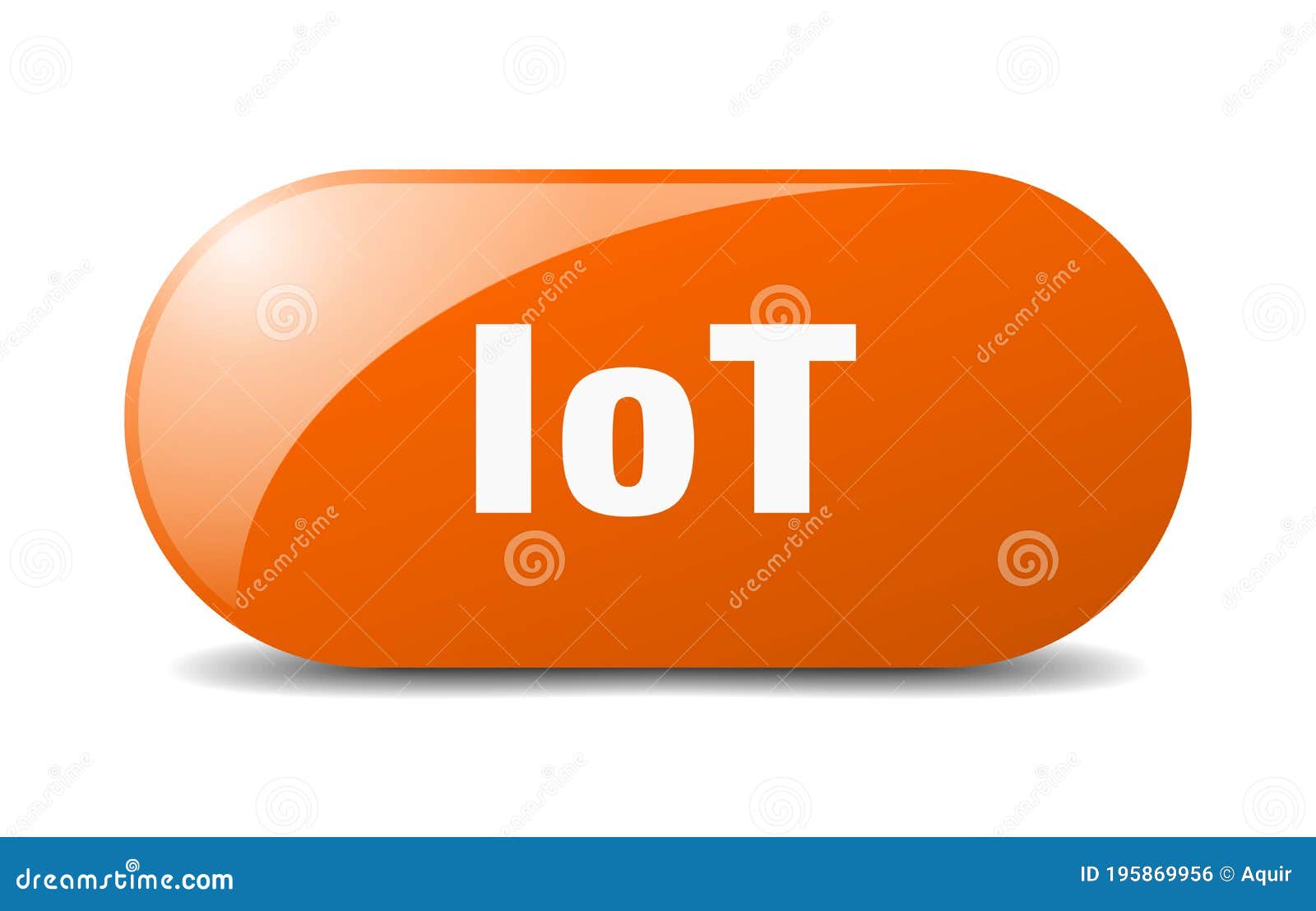 Iot Button. Iot Sign. Key. Push Button Stock Vector - Illustration of ...
