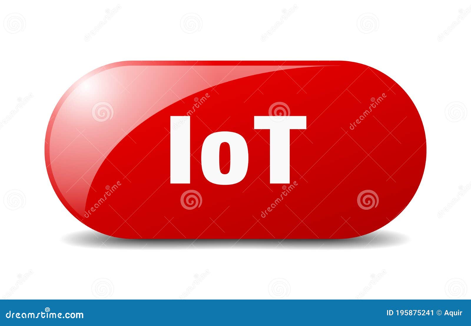 Iot Button. Iot Sign. Key. Push Button Stock Vector - Illustration of ...